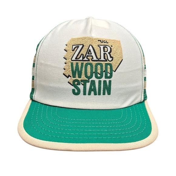 Zar Wood Stain | Accessories | Vintage Zar Wood Stain 3 Striped Trucker ...